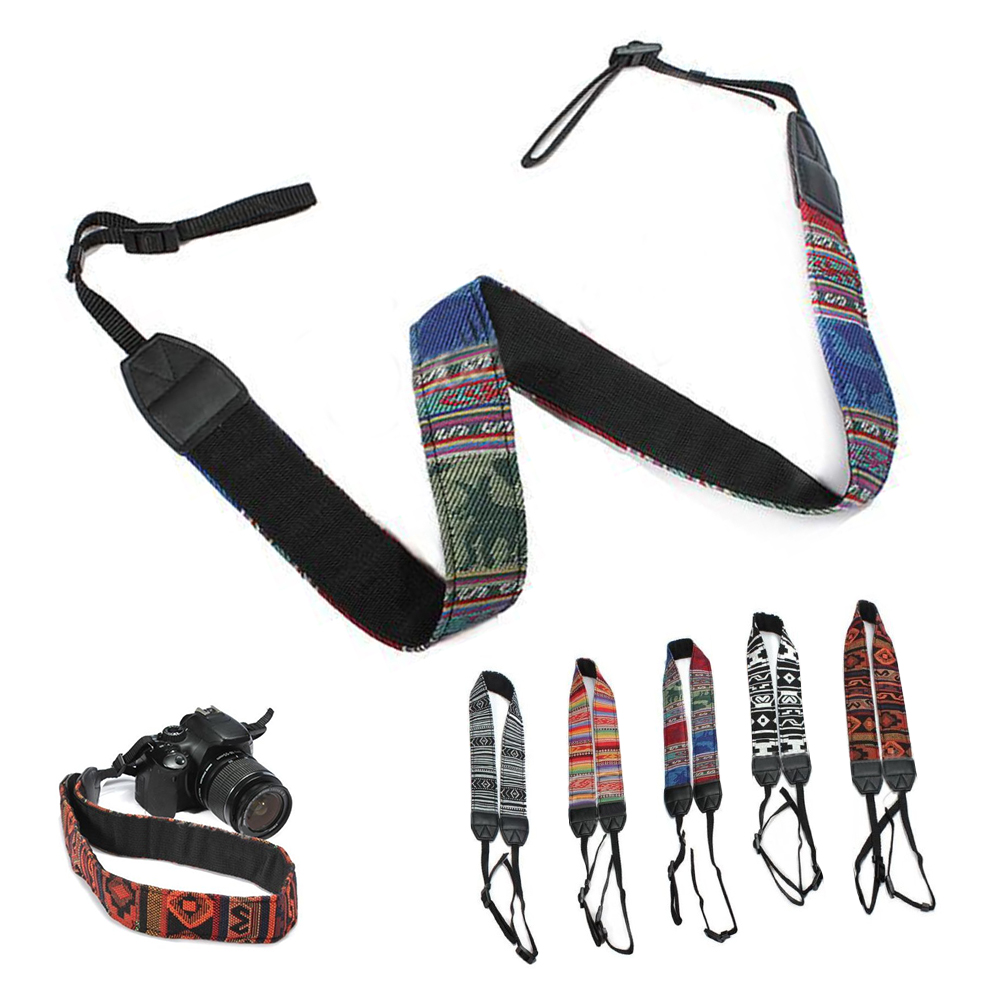 Tracolla retrò nostalgica cinturino gessato cinturino per fotocamera