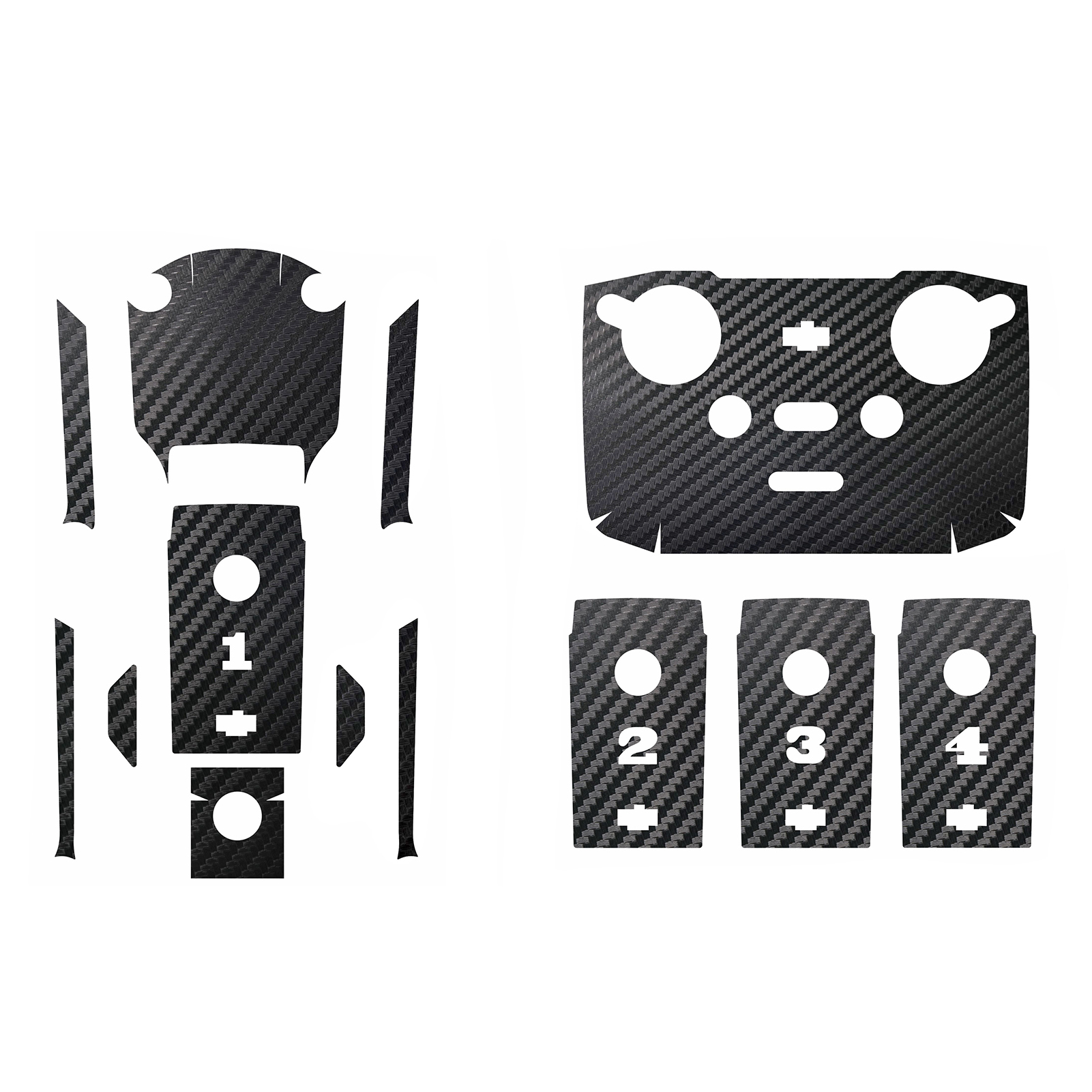 Set adesivi PVC impermeabili pelle pellicola protettiva batteria per DJI Mavic Air 2S