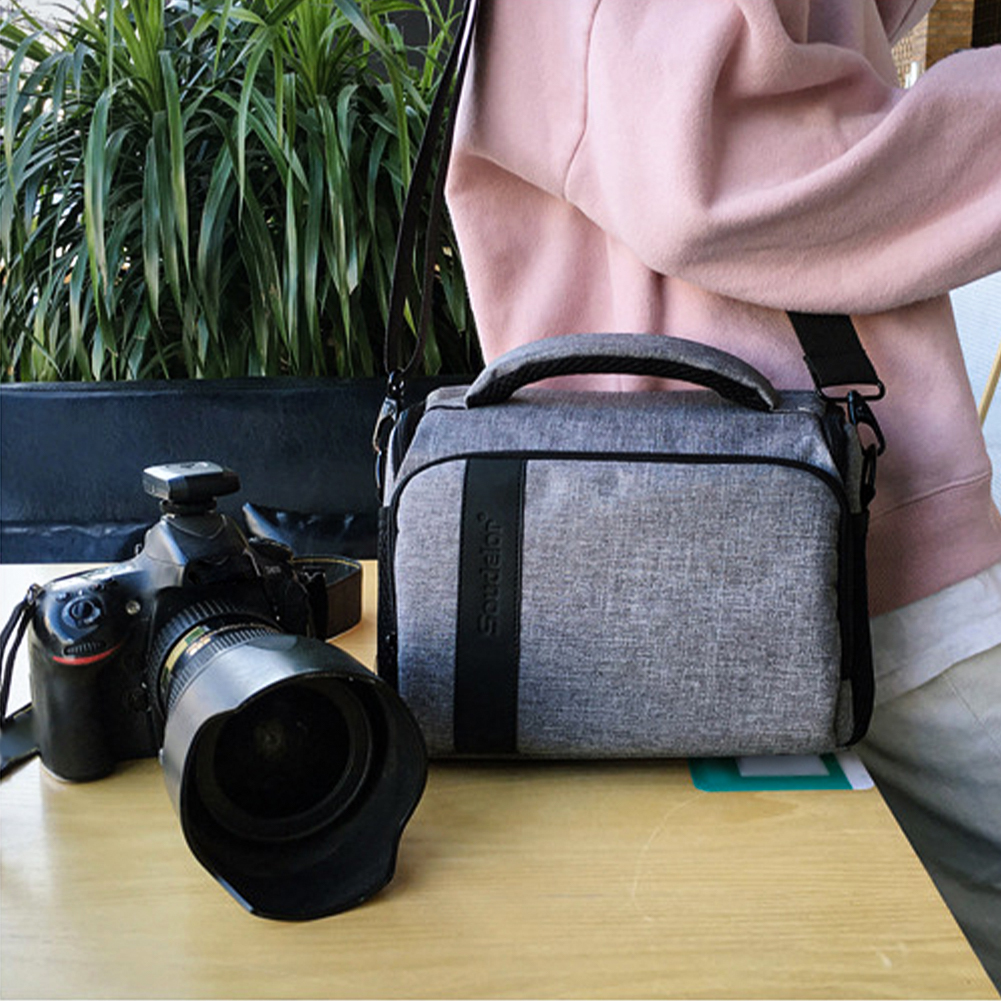 Accessori cinghia regolabile spessa borsa fotocamera a spalla singola inserimento partizione