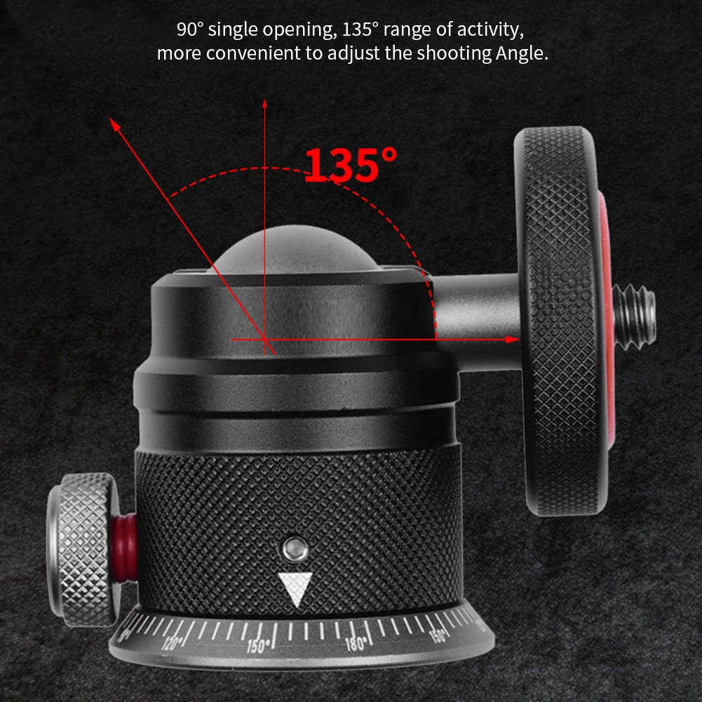 Accessori fotocamera in lega di alluminio adattatore testa a sfera treppiede mini staffa girevole