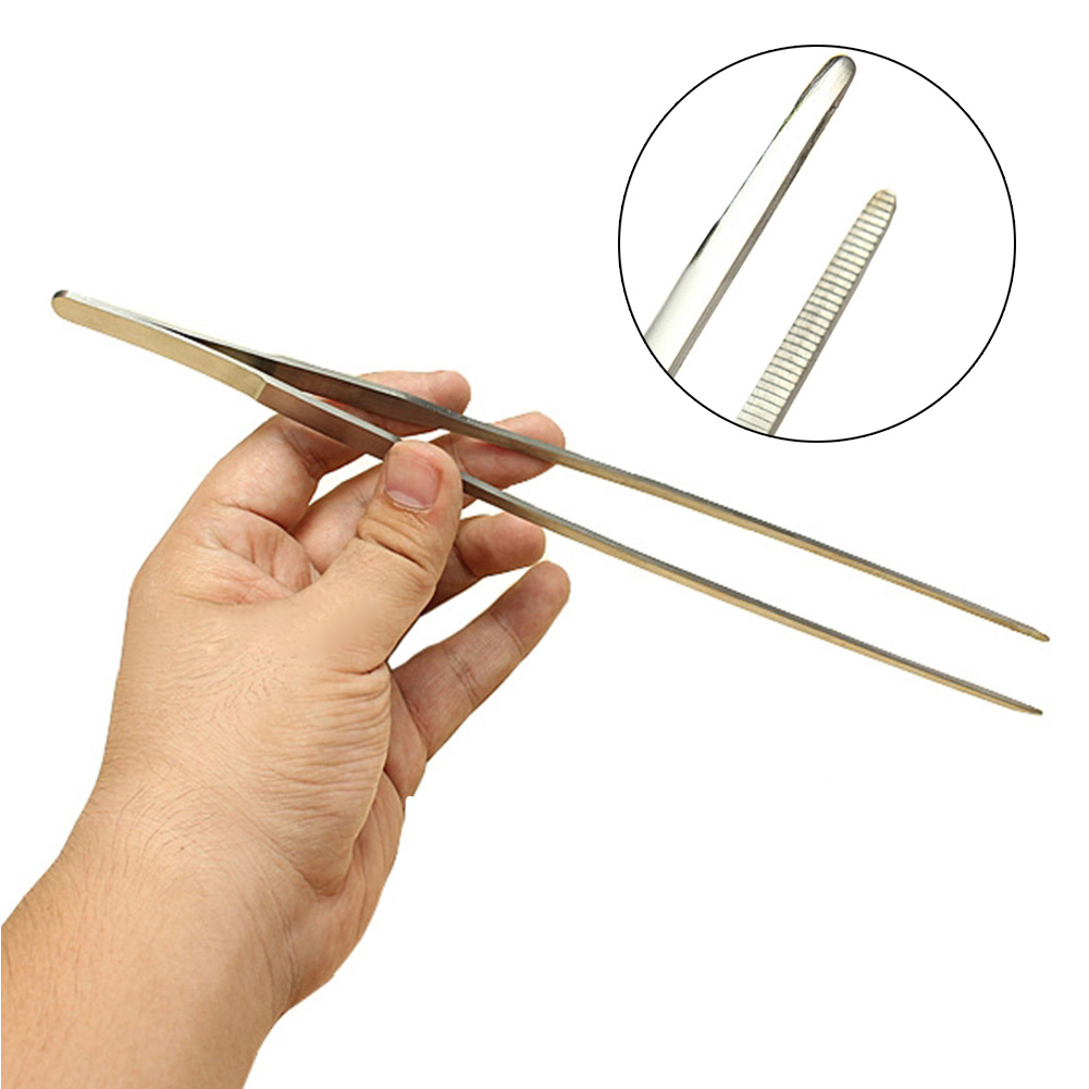 Pinzetta dritta acquario 38 cm acciaio inox per piante serbatoio