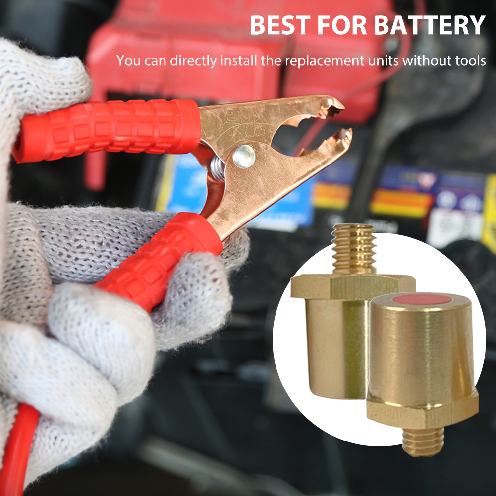 2pz Adattatore Polo Positivi Negativi Accessori Auto Connettori Terminale Batteria