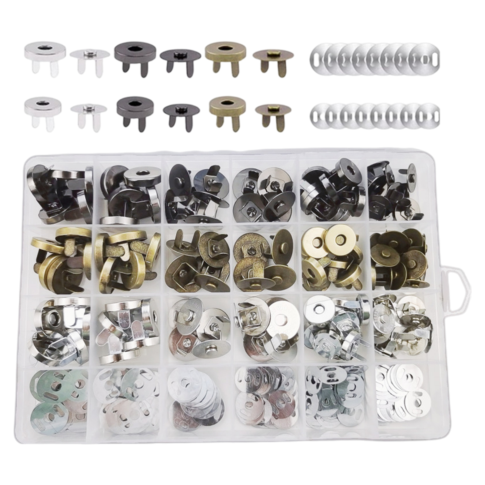 60set Magnetic Press Studs DIY Accessories Craft Snap Fasteners With ...