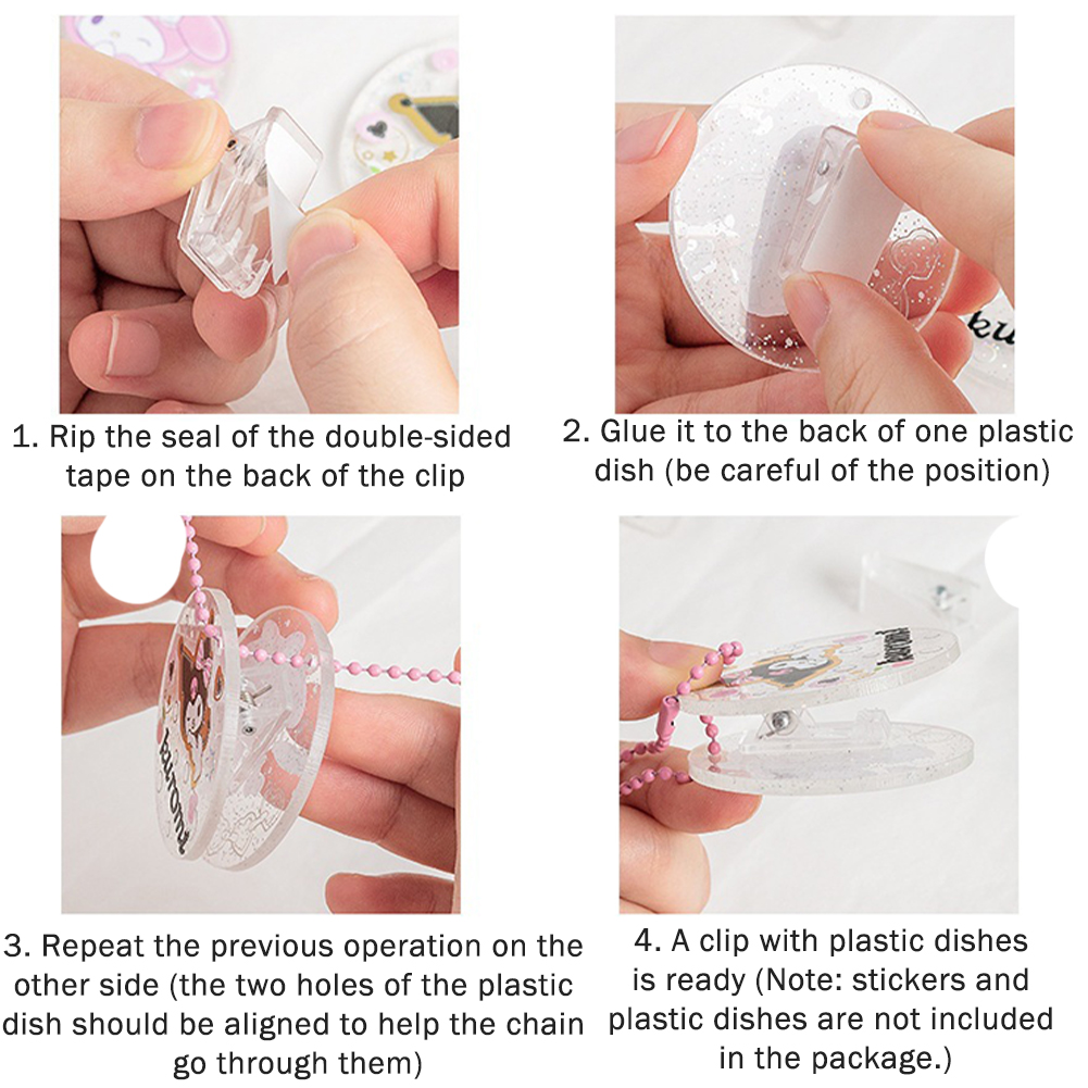 50pcs SelfPlastic Clear Teacher Student Spring Sticky Clips Tapestry | eBay