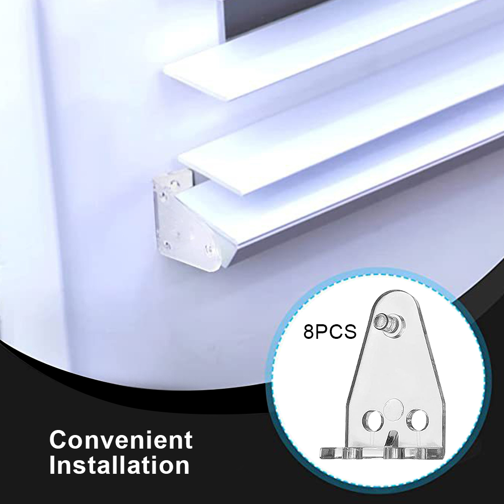 8 pz resistenti per tende clip ferroviarie staffa inferiore casa con viti