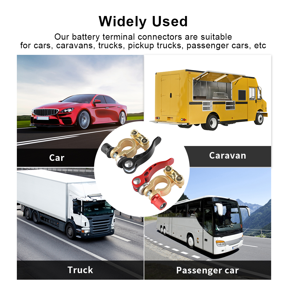 2 pz connettori terminale batteria negativi a sgancio rapido morsetti in ottone