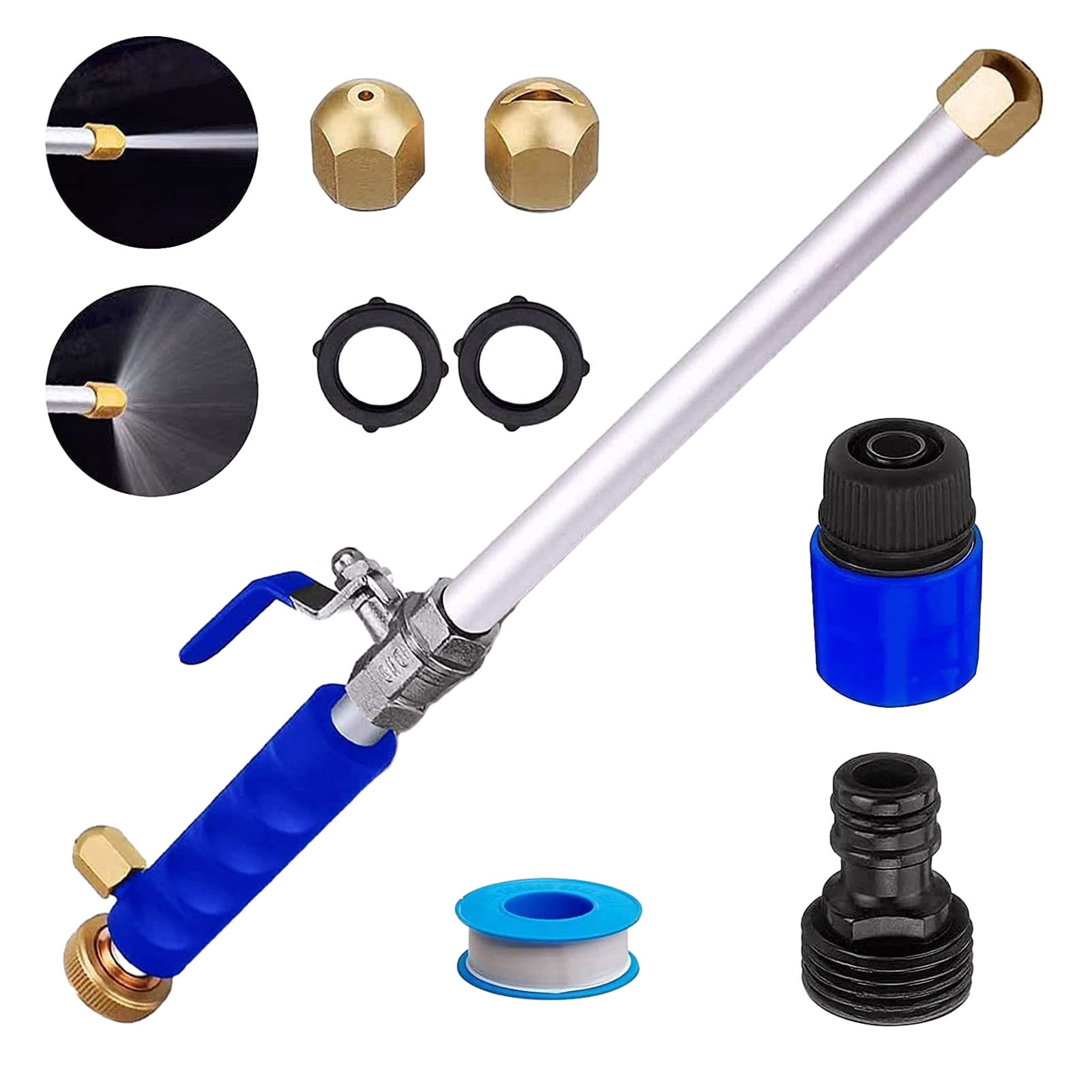 8pcs For Car Garden Cleaning High Pressure Sturdy Nozzle Power Washer ...