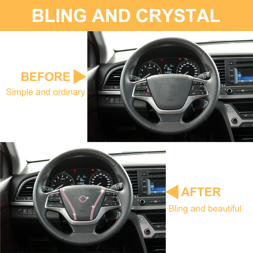 Bling Car Trim Dashboard SelfInterior Exterior Accessories Rhinestone ...