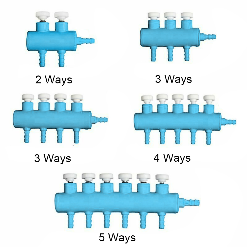 Distributore flusso d'aria via uscita accessori acquario interruttore pompa aria