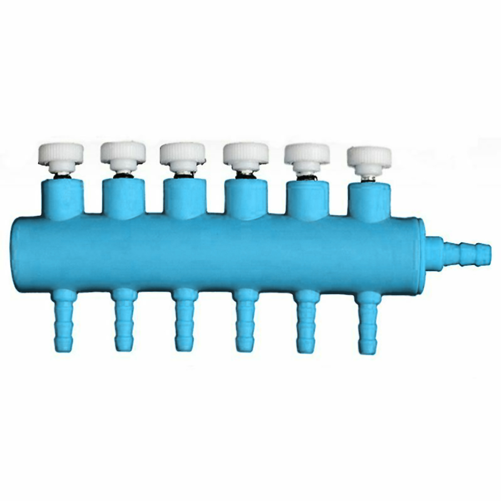 Aquarium Way-6 Way Gang Manifold Air Flow Control Distributor Air Pump ...
