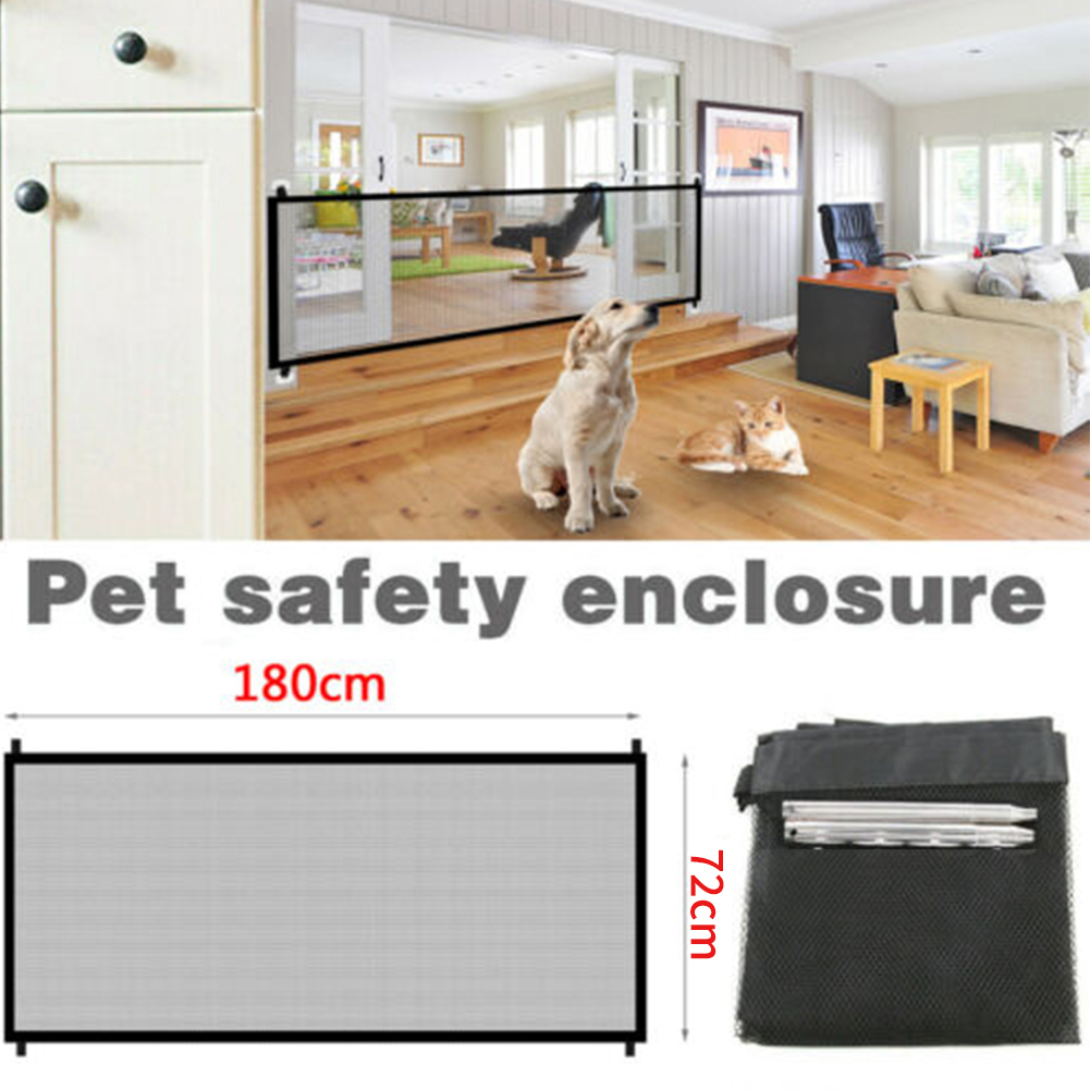 Protezione di sicurezza cancello per animali domestici nero pieghevole recinzioni per animali domestici rete per auto di casa