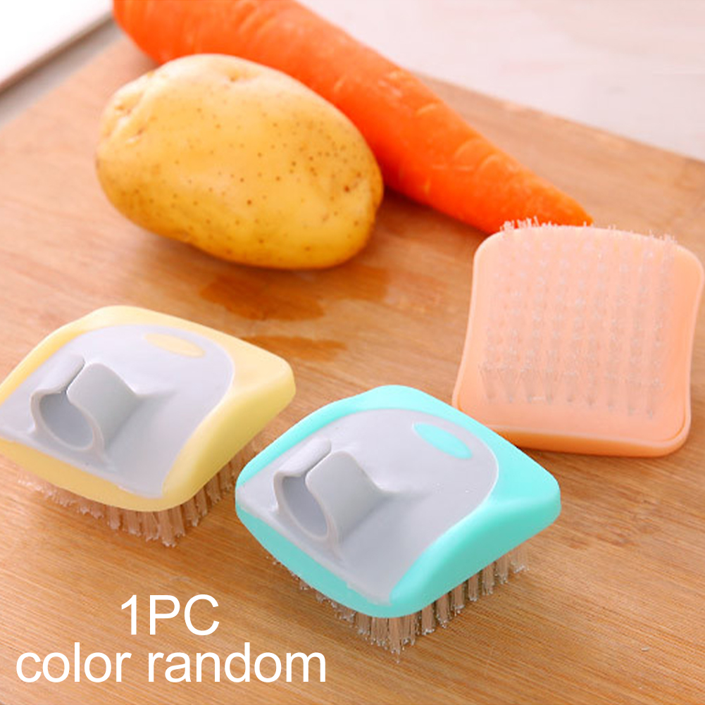 Cleaning Brush Portable Random Color Scrubber Fruits Vegetables Kitchen ...
