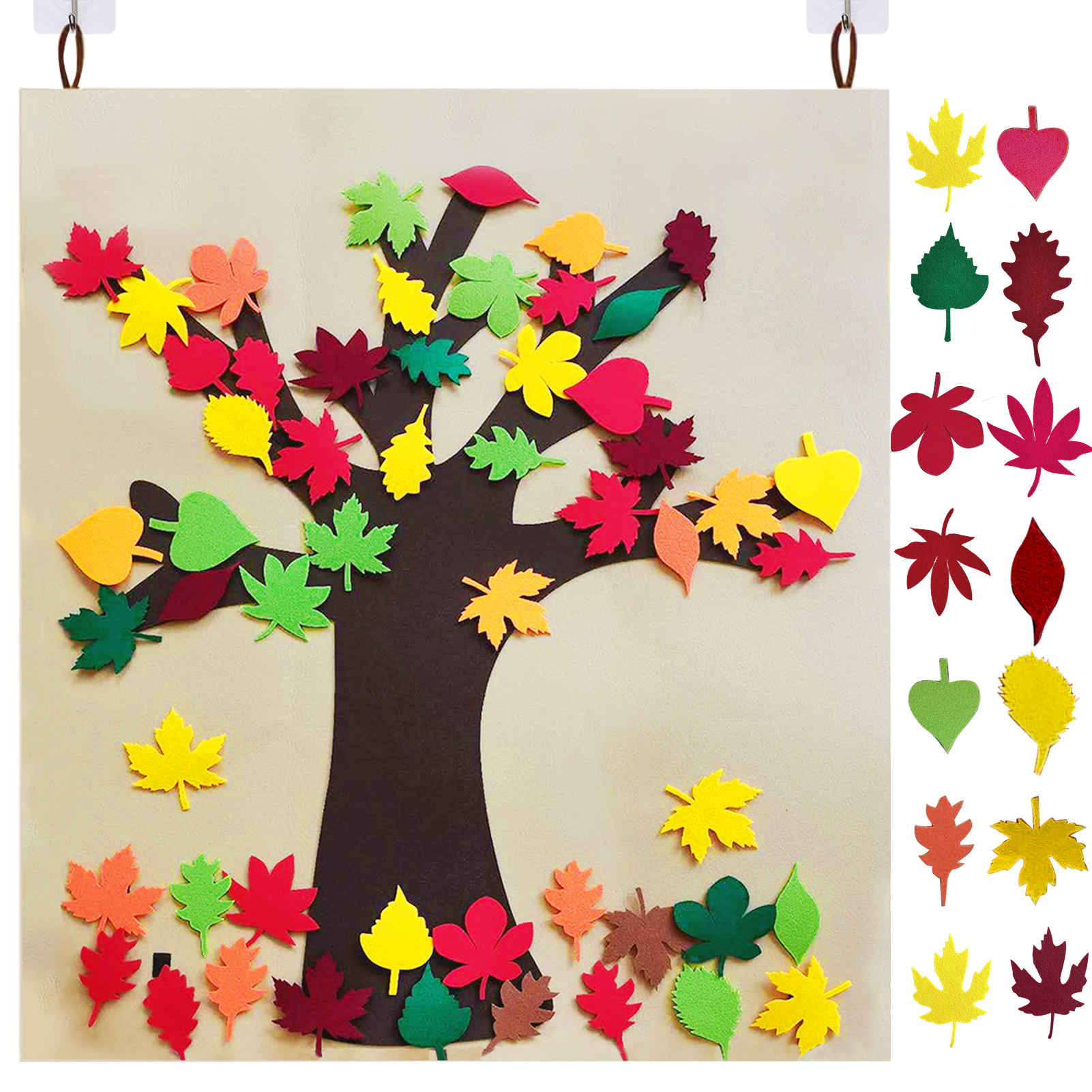 Multifunction Felt Fall Tree Board For Kids Classroom Home Thanksgiving ...
