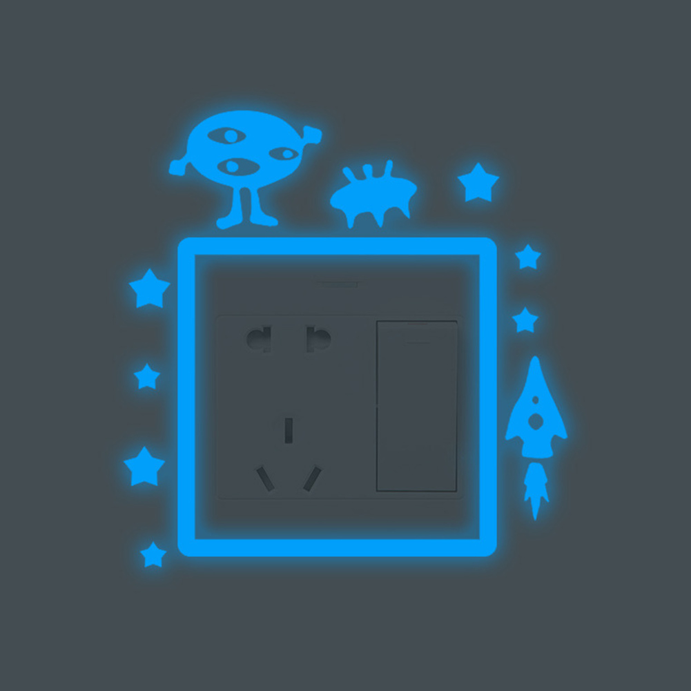 3pcs Glow In The Dark DIY Funny Switch Sticker Cute Home Decor Peel And ...