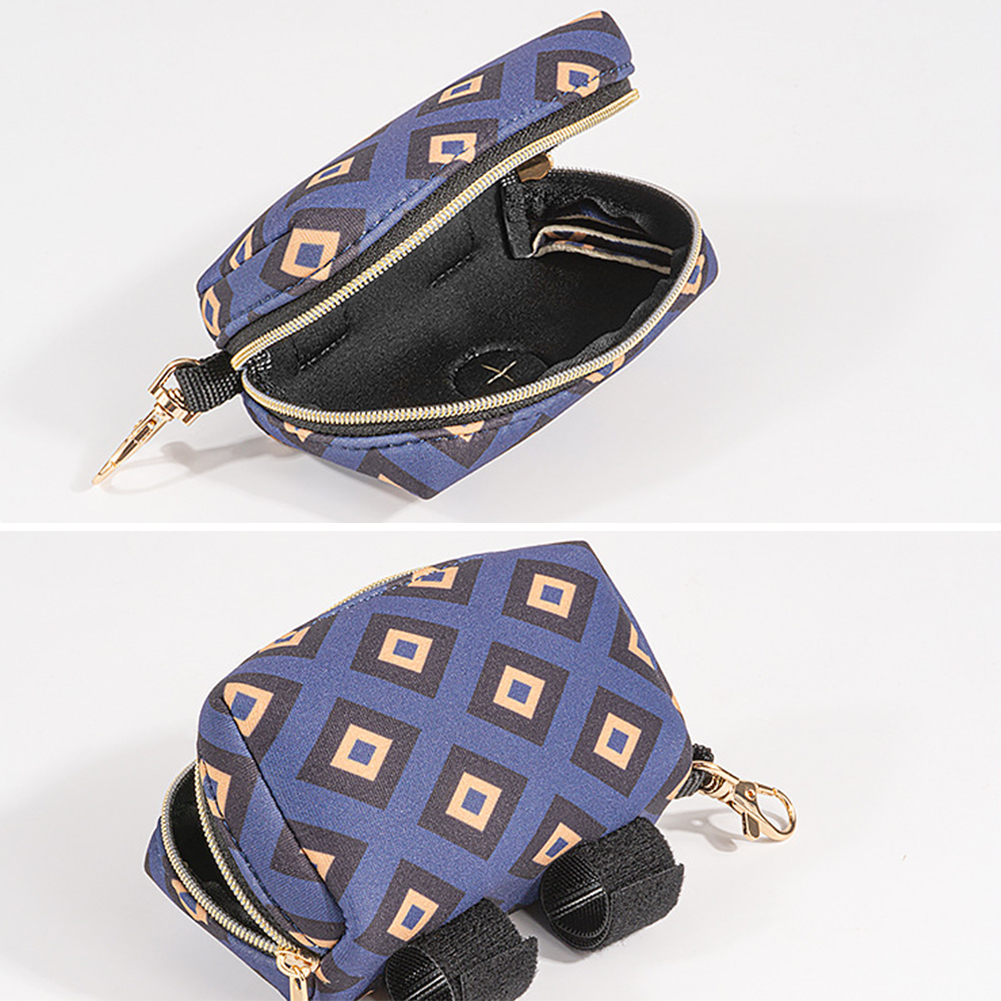 Pick-up da viaggio per dispenser borsa cacca al guinzaglio chiusura con cerniera con clip cane gatto