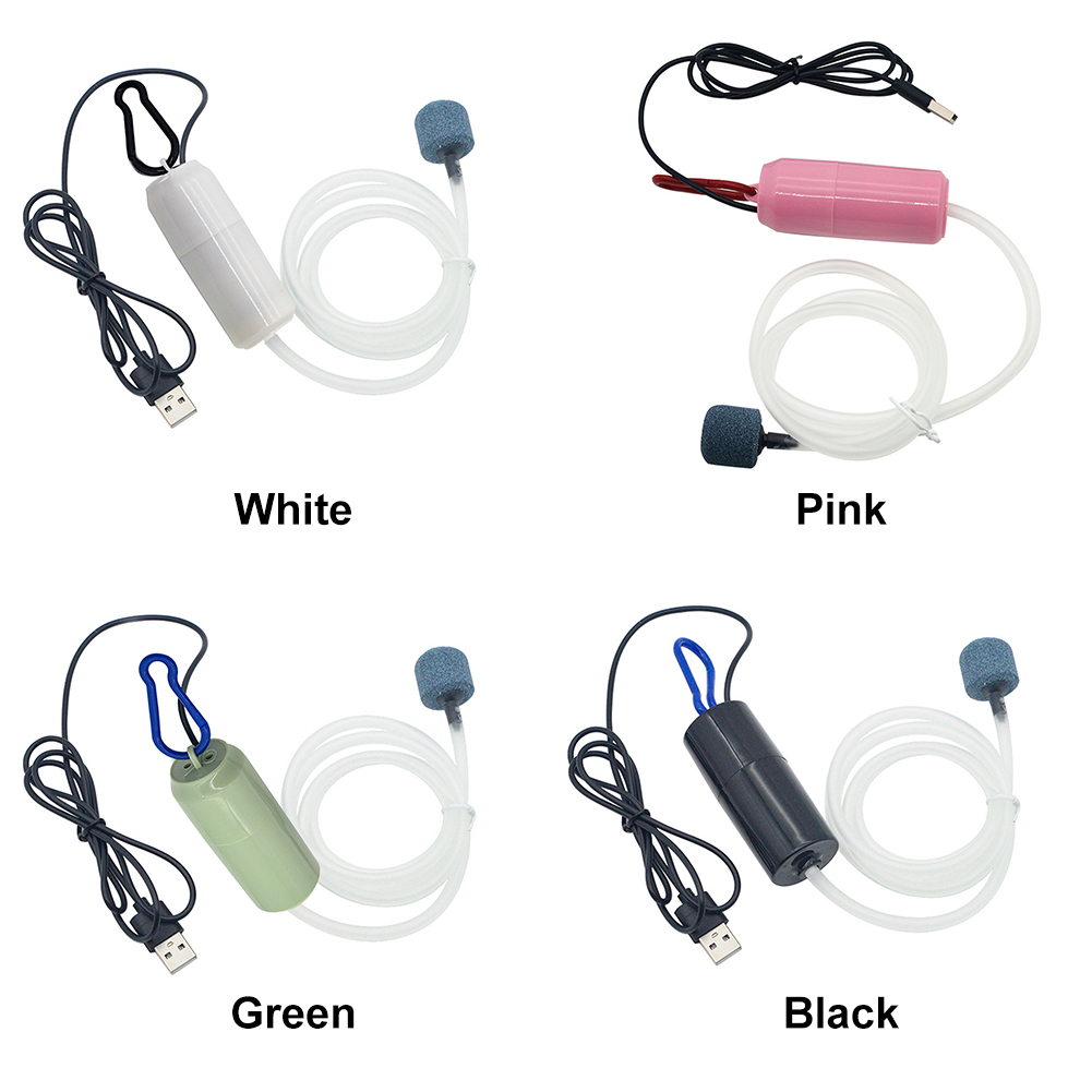 Mini Aeratore Plug And Play Silenzioso Aumento Ossigeno Pompa Aria Acquario Ricarica USB