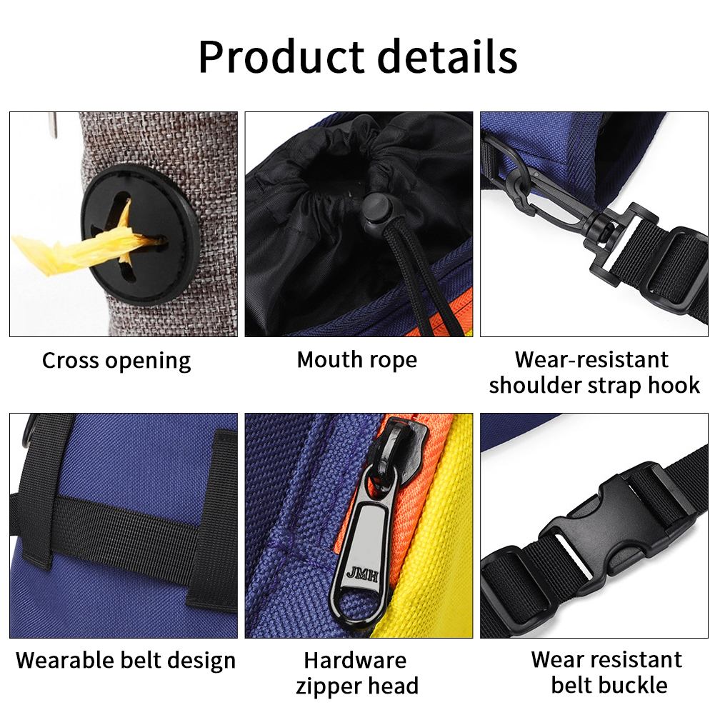 Borsa per alimentazione addestramento animali domestici all'aperto portatile cucciolo cane borsa per trattamento vita da viaggio