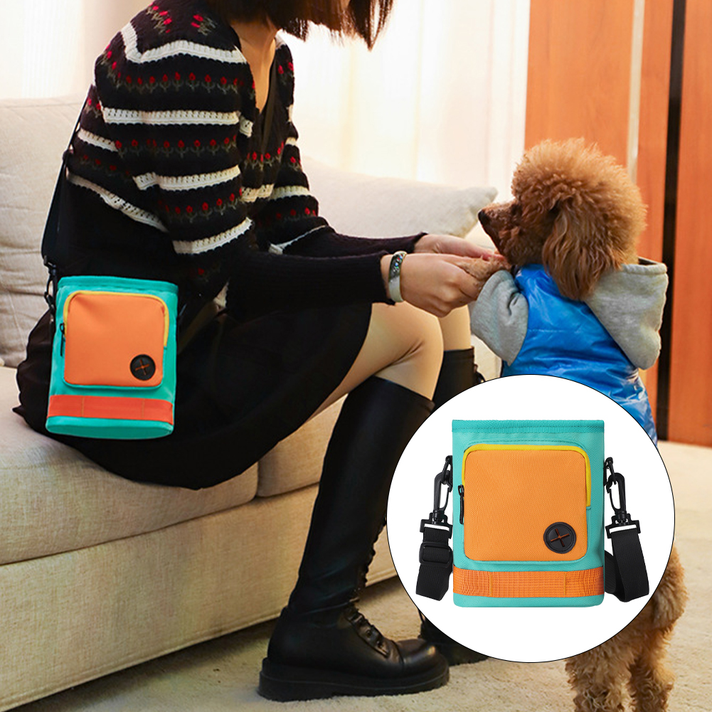Borsa per addestramento animali domestici capacità alimentazione esterna portatile borsa per trattamento cane cucciolo