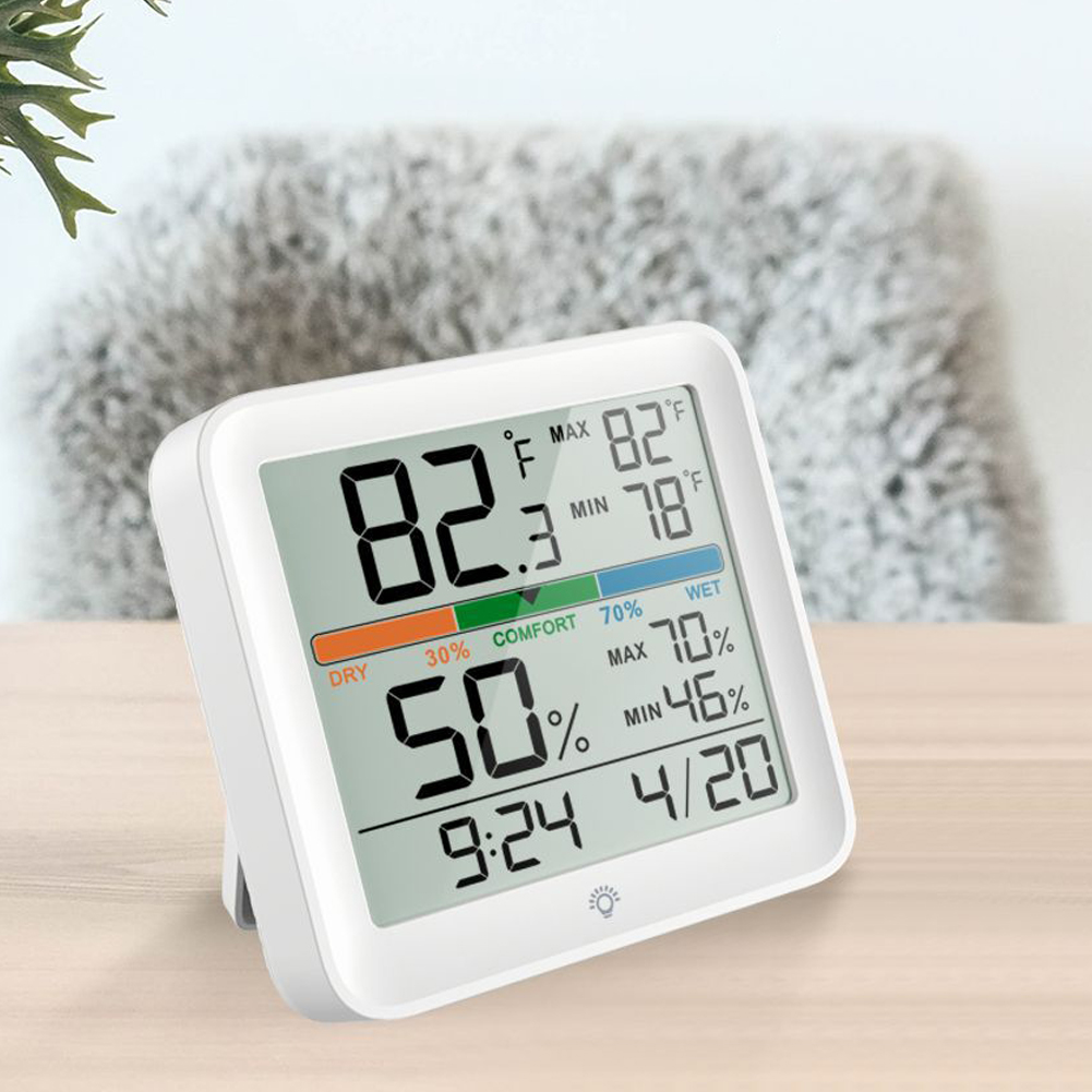 Display LCD schermo comodino digitale clima punt termometro orologio da viaggio