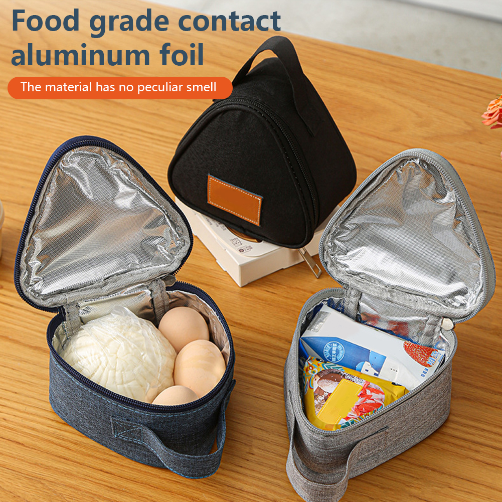 School Mini Triangular Outdoor Lunch Box Aluminum Foil Fruit Insulation ...