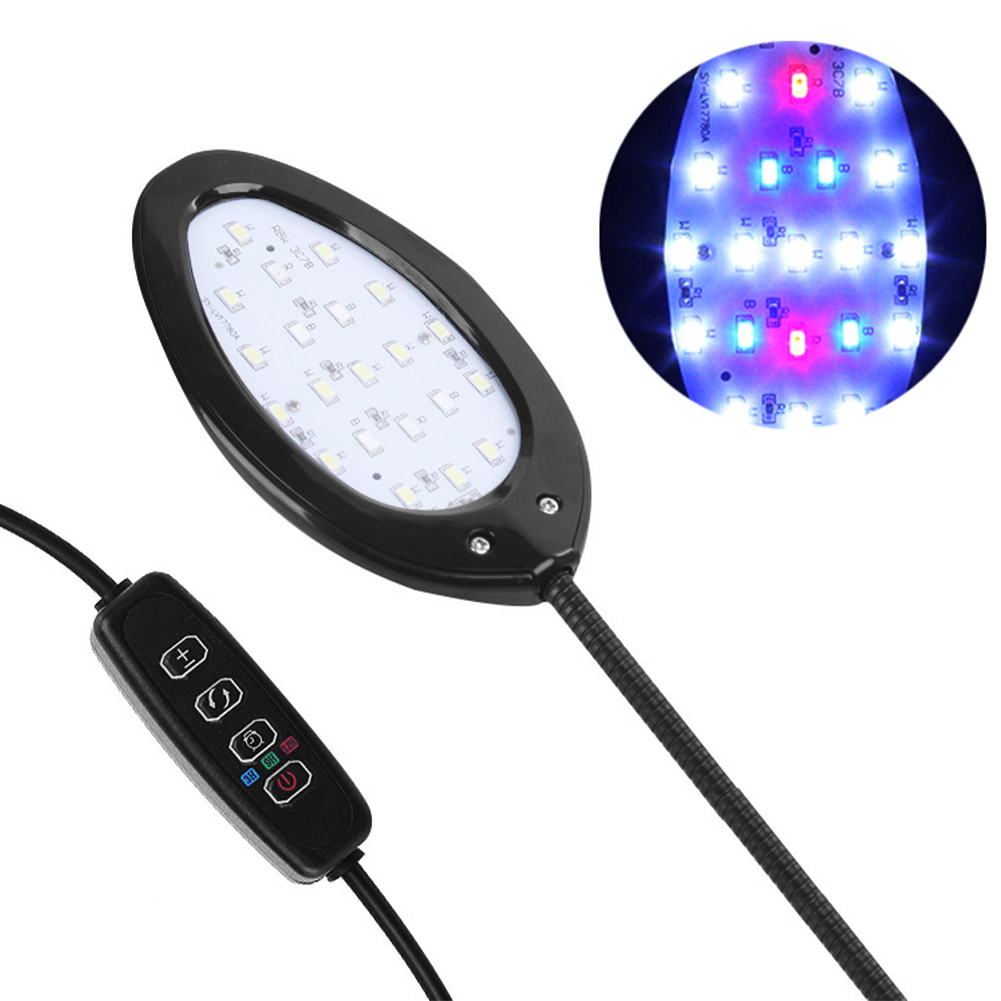 Luce acquario supporto temporistico 8 W uso domestico bianco blu rosso clip su acquario