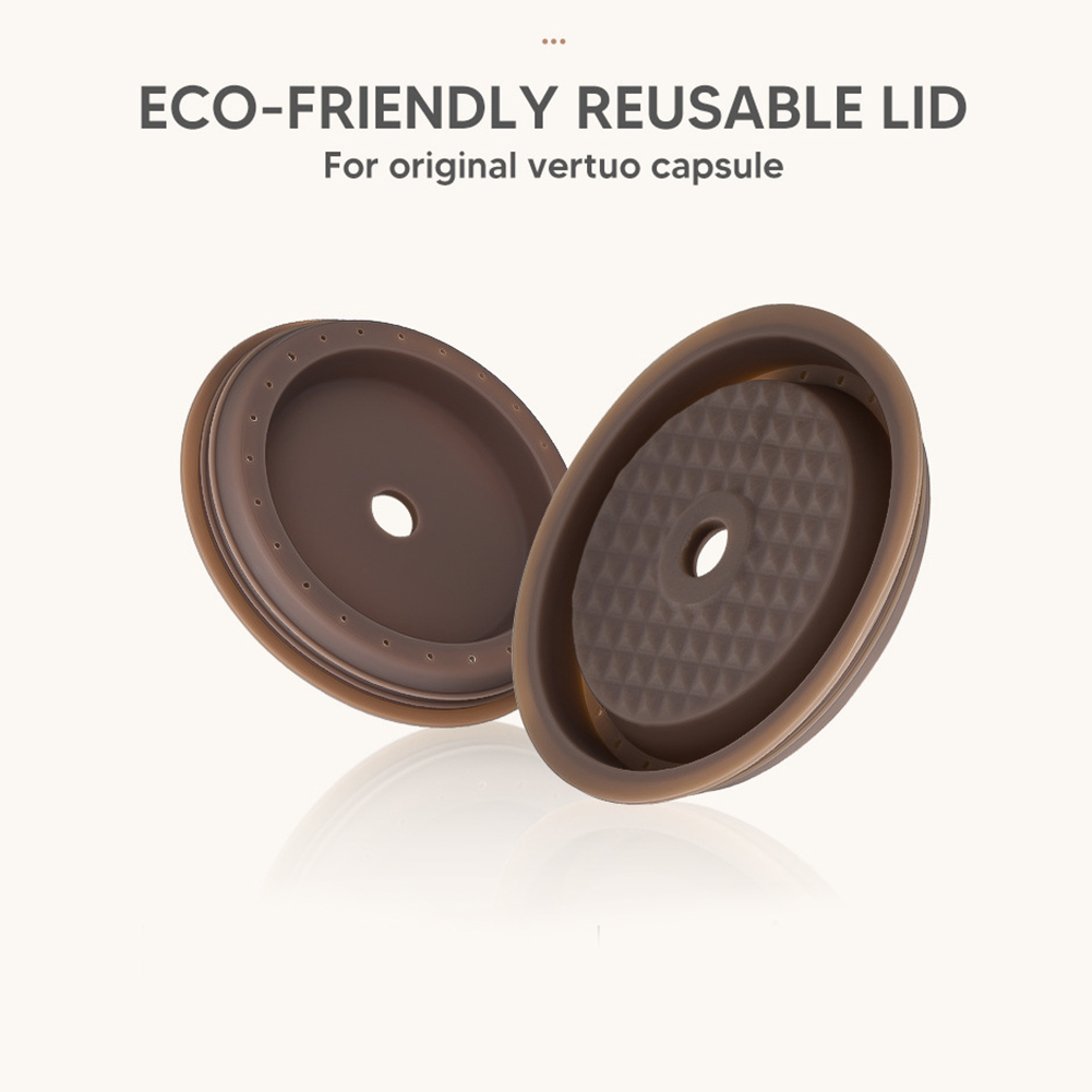 Lid With Spoon Brush Durable Coffee Capsule Cap Silicone Fit For Vertuo ...
