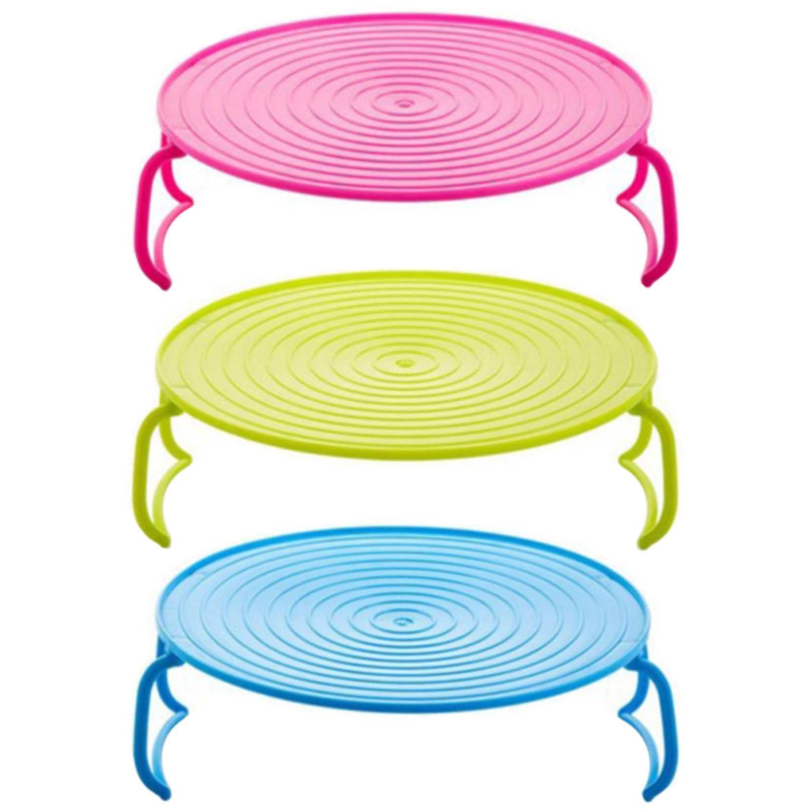 3pcs 4 In 1 Baking Round Splatter Frozen Snacks Storage Organizer ...