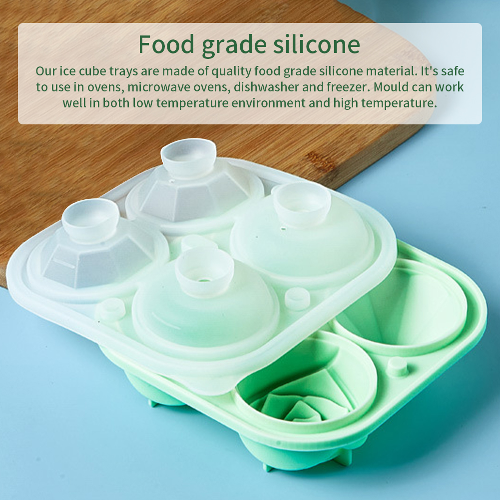 3D Tray Bars Spill Proof Rose Ice Cube Mold For Refrigerator DIY Craft ...