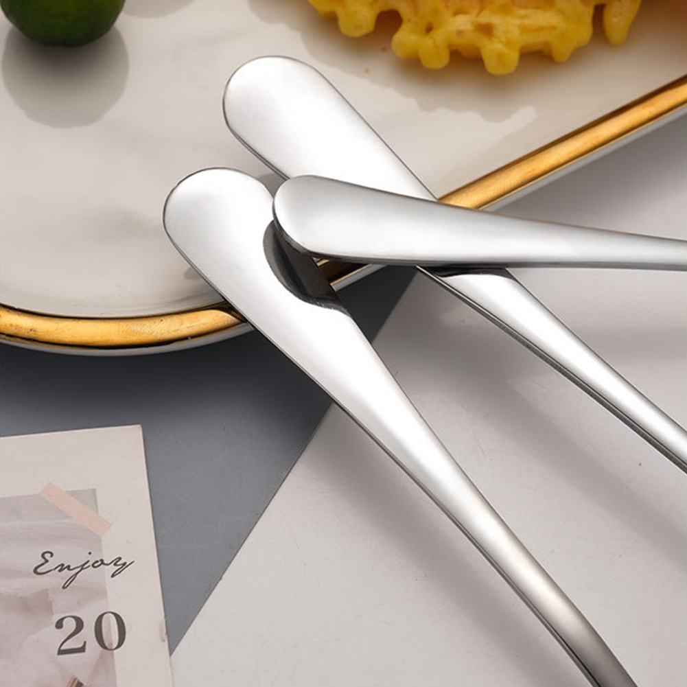 14pcs Stainless Steel Tea Scoop Coffee Spoon Stirring Home Use Mirror ...