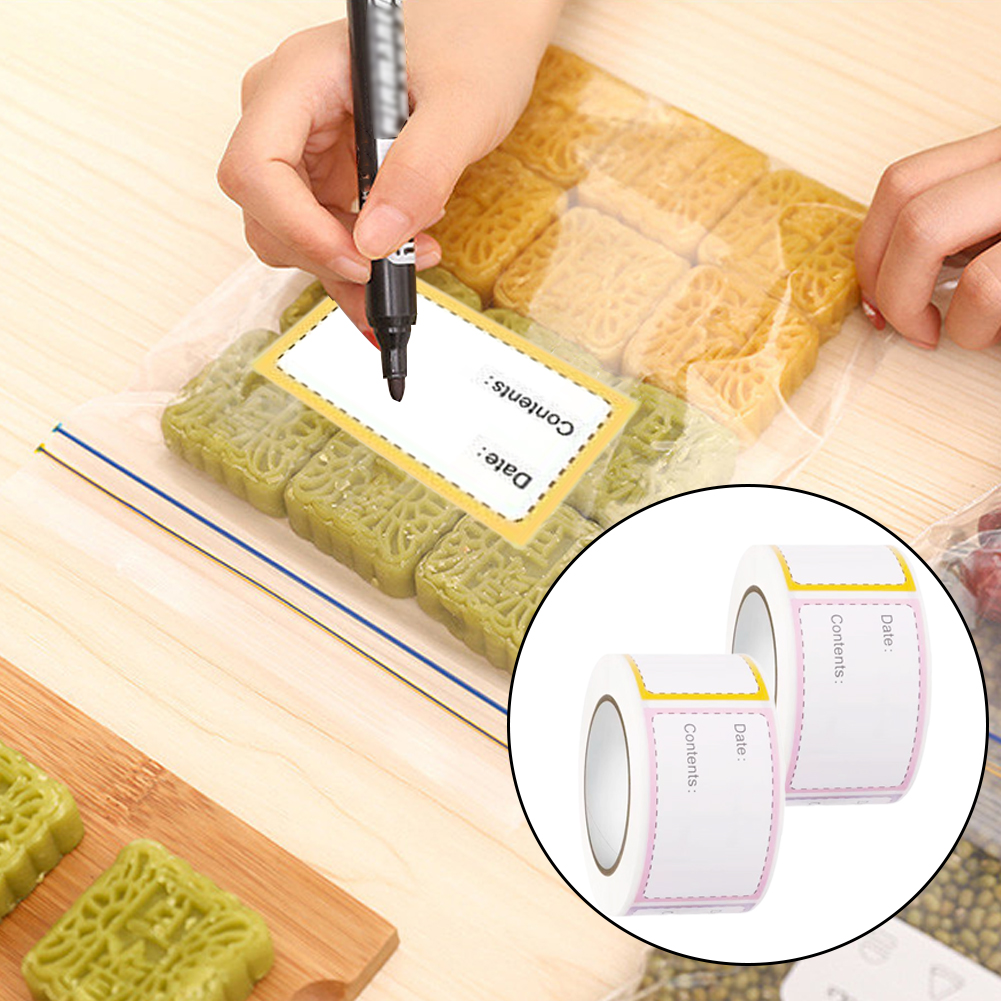 4rolls Easy Peel Off Oil Resistant Self No Residue Food Label Sticker ...