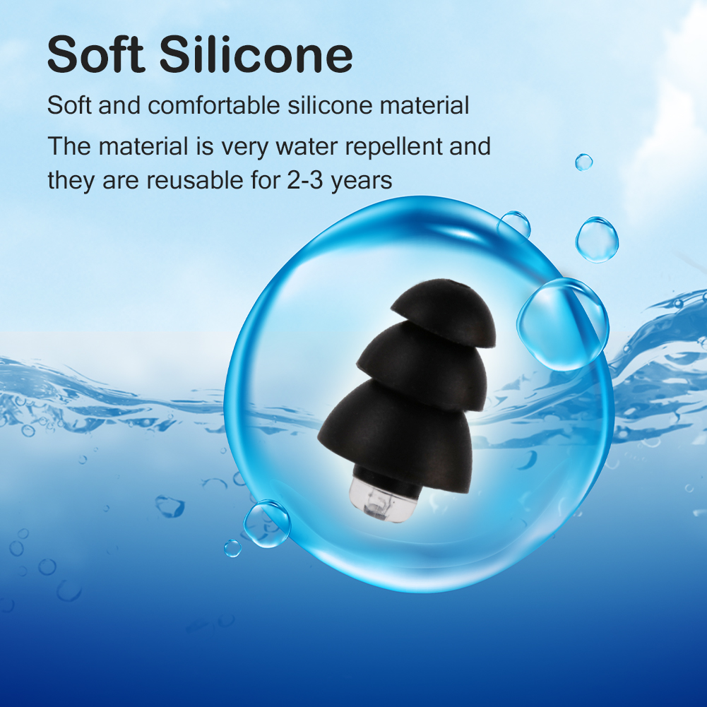 Noise Cancelling Silicone Snoring For Sleeping Soft Ear Plug Washable ...