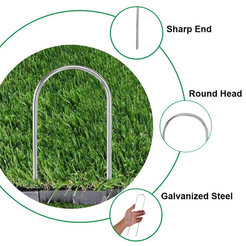 10inch Garden U Shaped Anchor Heavy Duty Galvanized Iron Trampoline ...