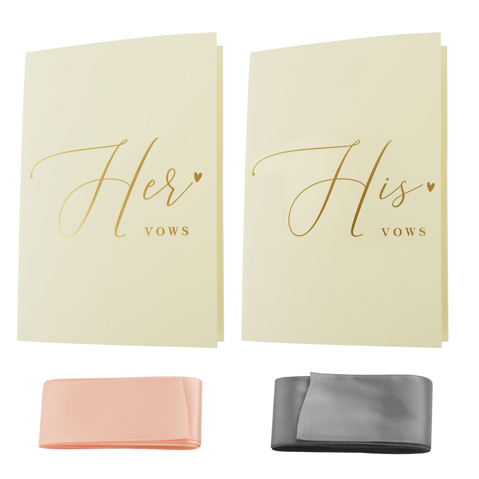 4pcs Friend Wedding Vow Book His Her Practical Ceremony Essential Gold ...