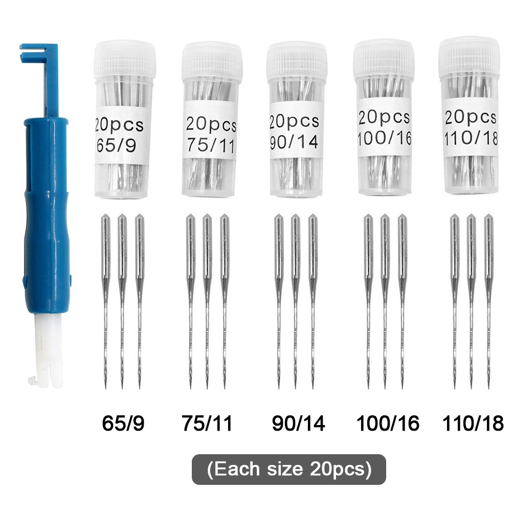 WITH THREADER FABRICS DIY Sewing Machine Needle Sharp Point Assorted ...
