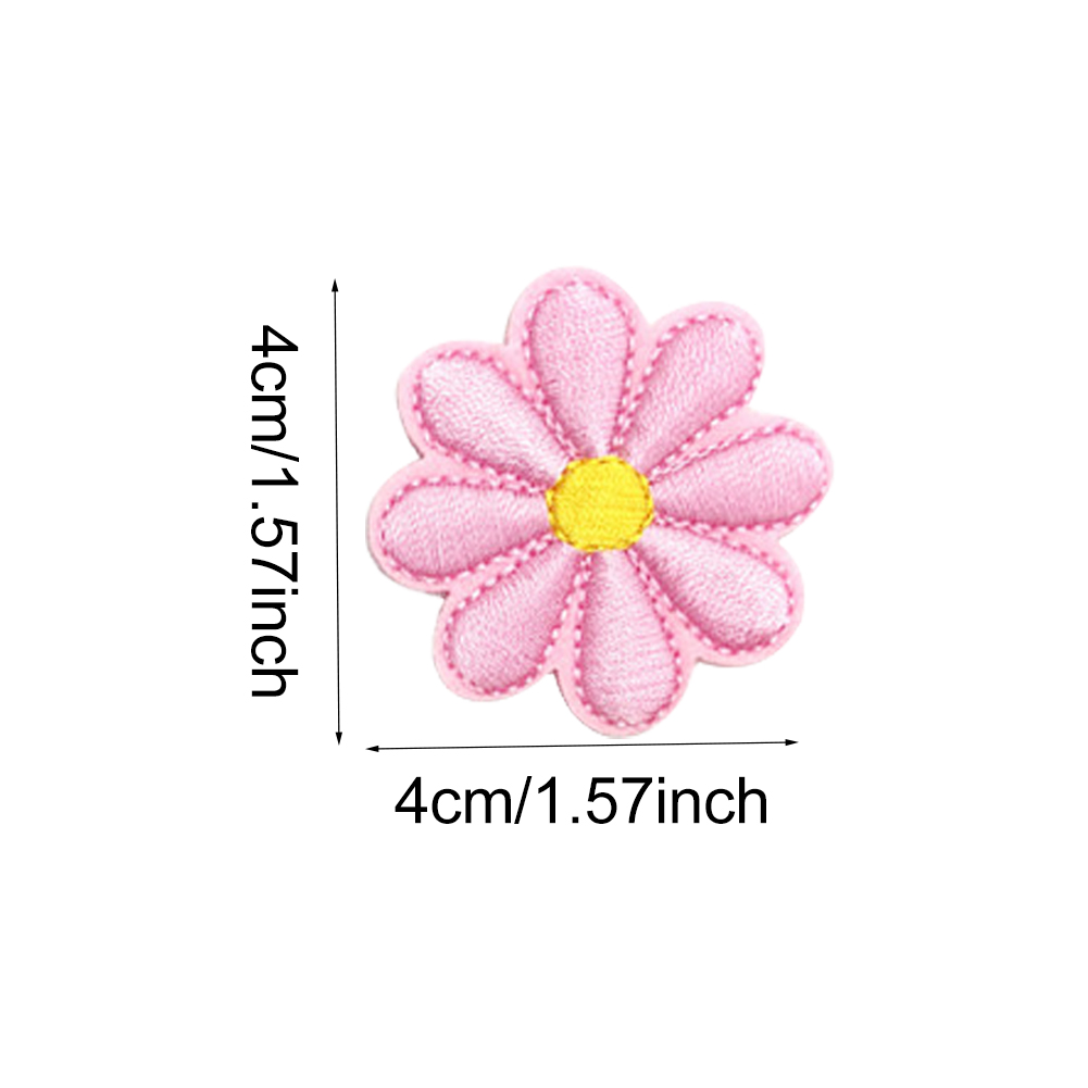 25pcs Daisy Flower Backpack Iron On Patch Embroidered Applique DIY ...