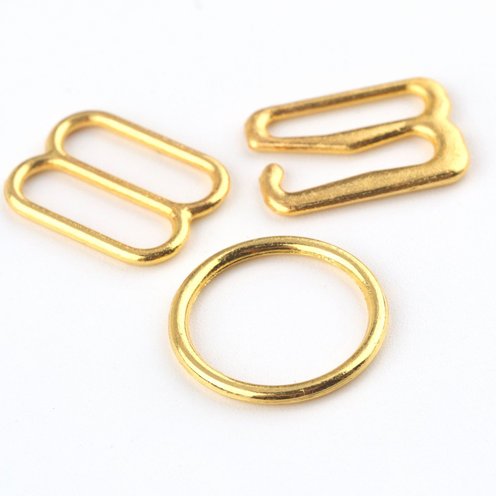 90pcs 15mm Bra Strap Hook Clasp Gold For Lingerie Adjuster Buckle ...