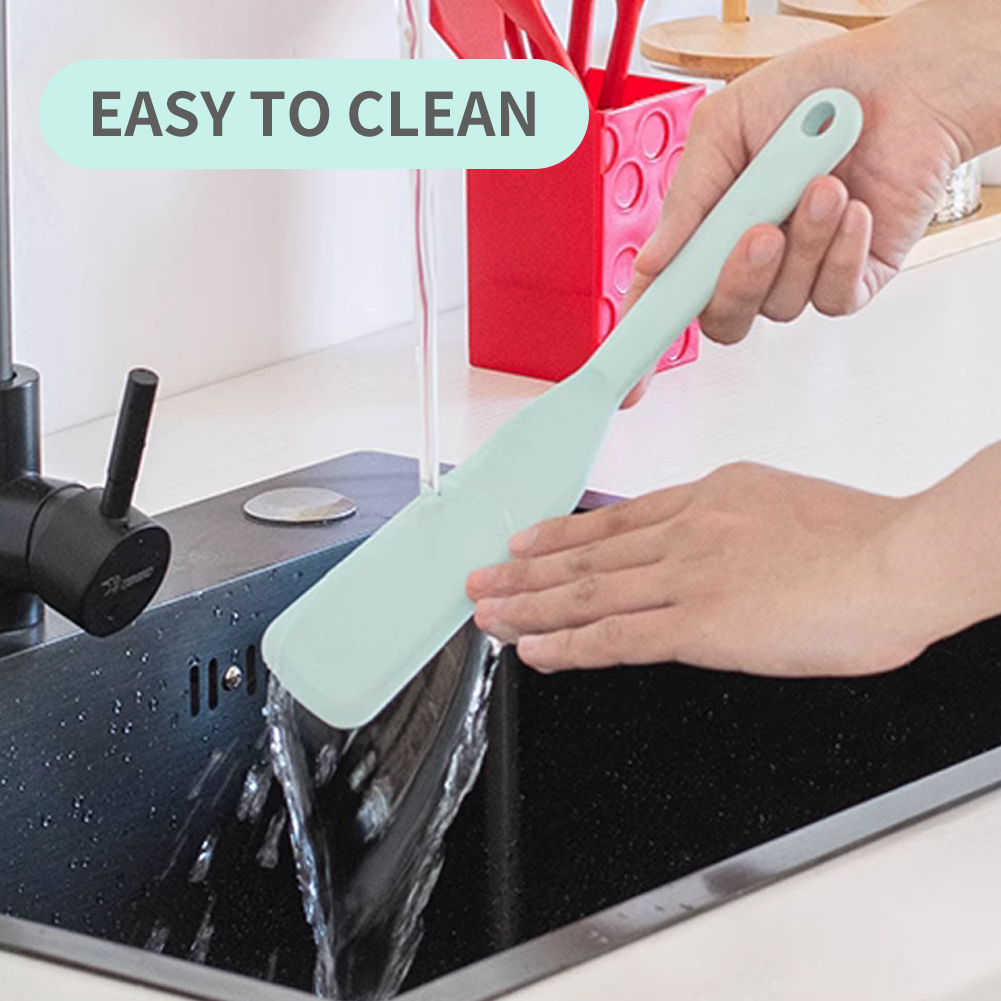 2pcsPizza Non Stick Silicone Spatula Long Handle Heat Resistant For ...