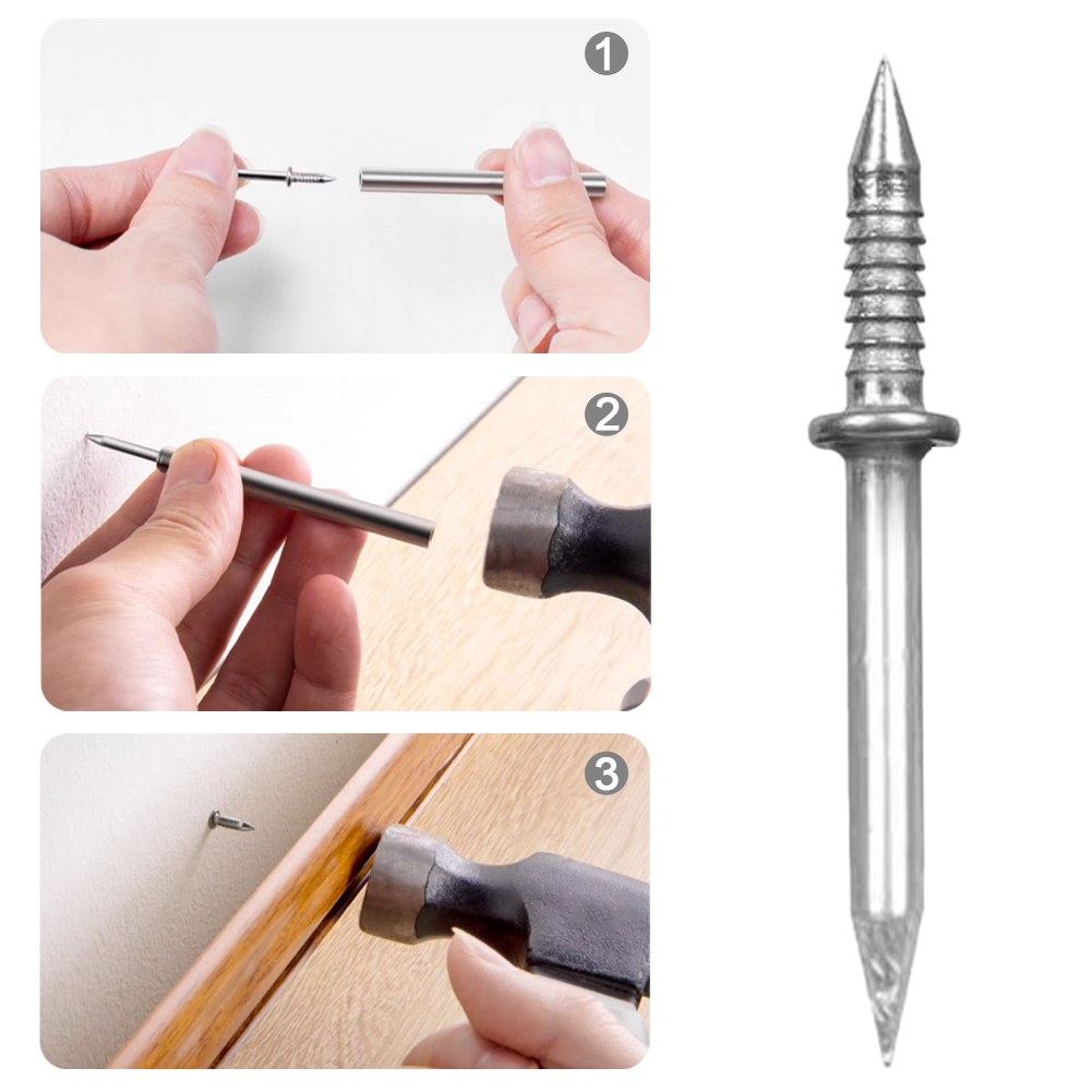 120pcs Home For Wood Wall Baseboard Fastener Skirting Seamless Double ...