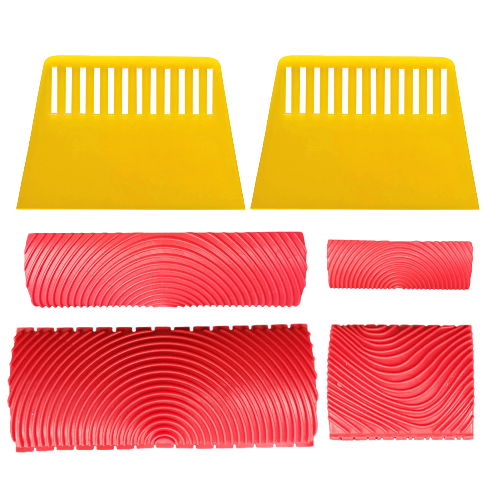 4pcs With Scrapers Texture Pattern Washable Brush Wall Safety Wood 4pcs-with-scrapers-texture-pattern-washable-brush-wall-safety-wood