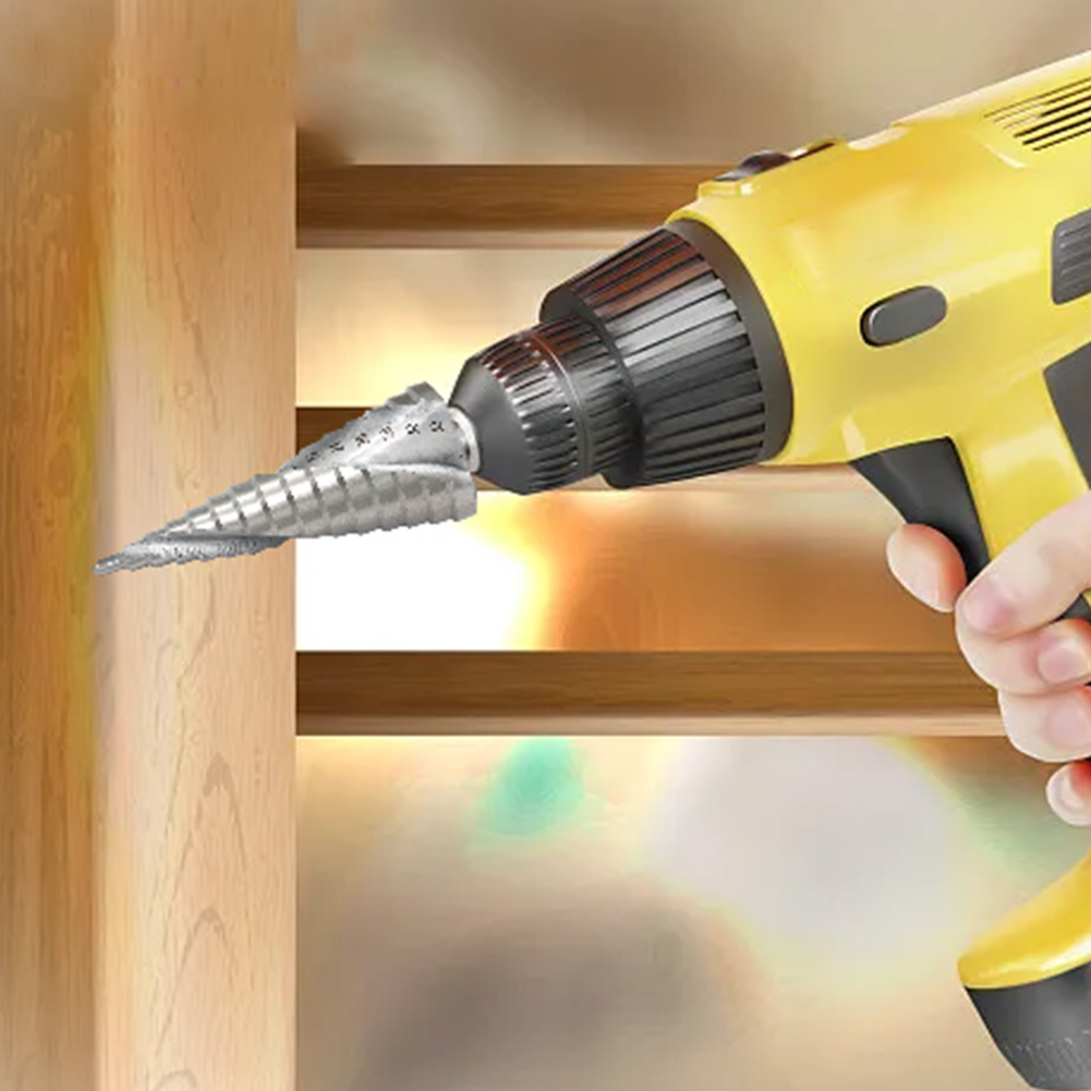 3pcs High Speed Steel Step Drill Bit Set 4-32mm DIY Chamfering ...