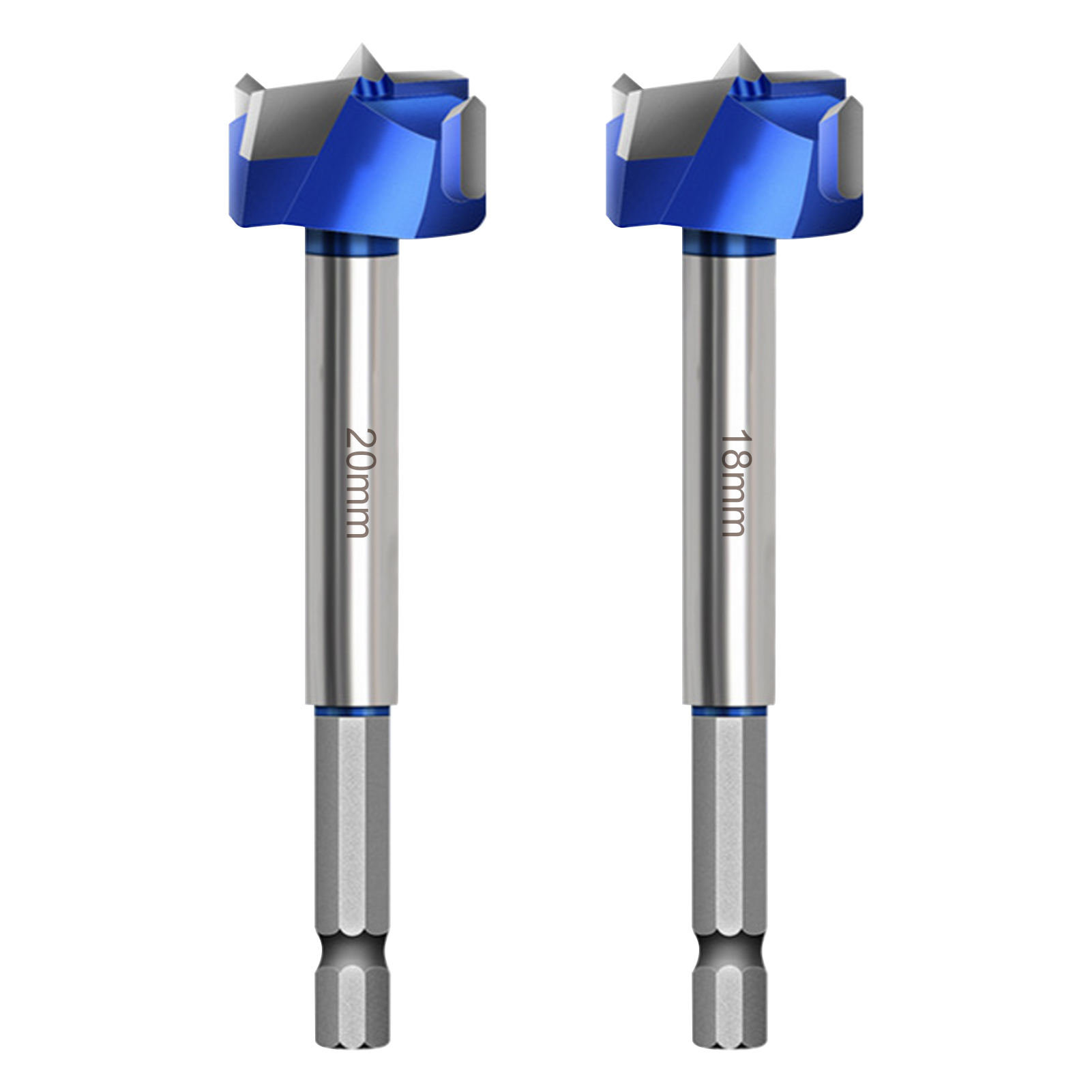 2pcs Forstner Drill Bit 18mm 20mm Hex Shank Professional Hinge Alloy ...