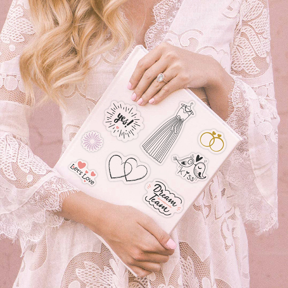 5sheets/266pcs Guest Book Sticker Set For Wedding Love Sayings DIY ...