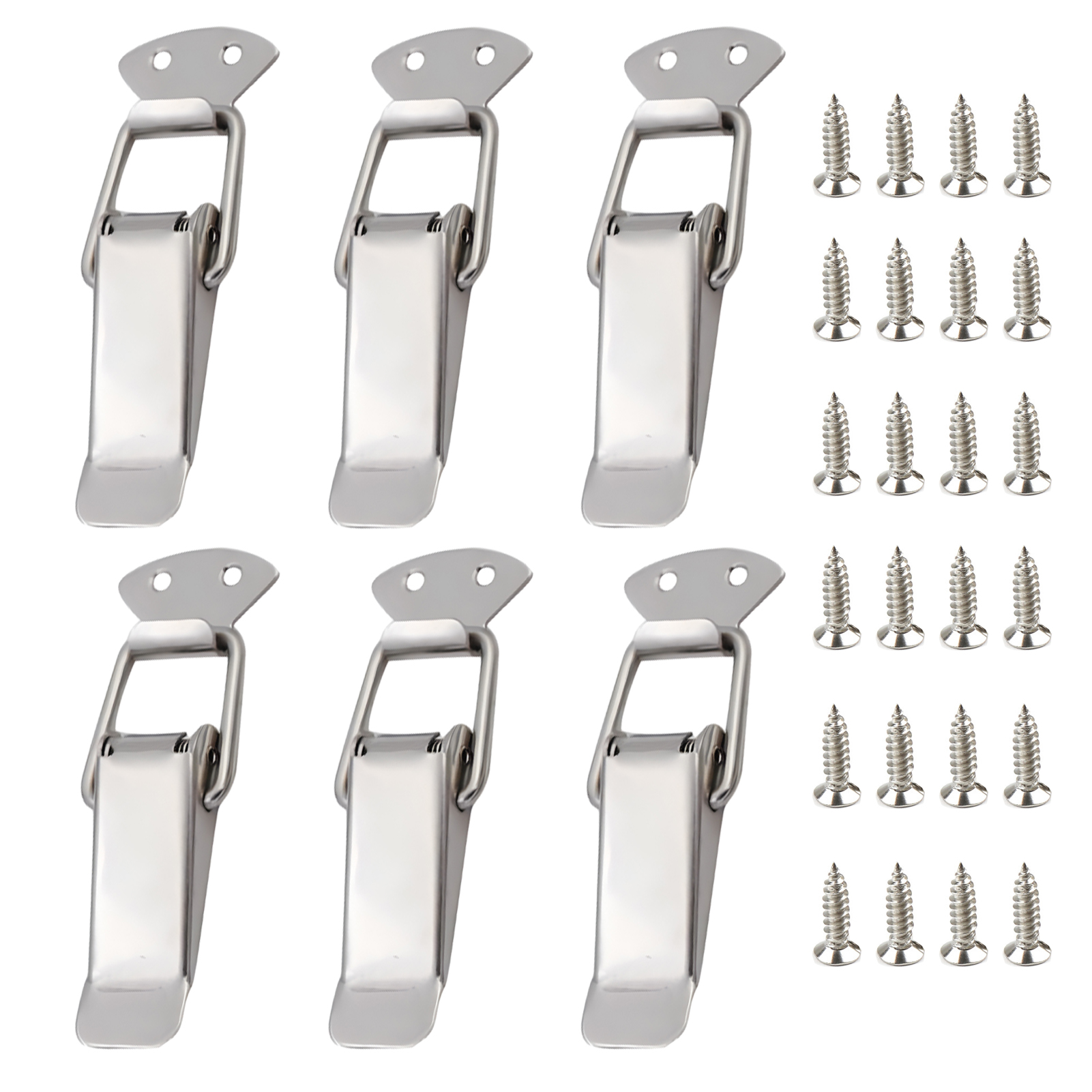 6pcs Box Closure Easy Install Tension Clasp Set Iron With Screw Spring ...