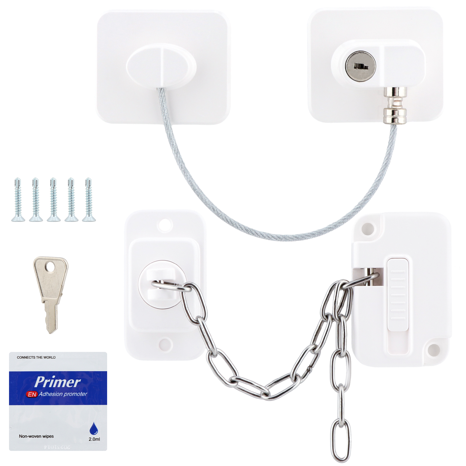 2pcs Window Restrictor Lock Toilet SelfBaby Safety Adjustable Sliding ...