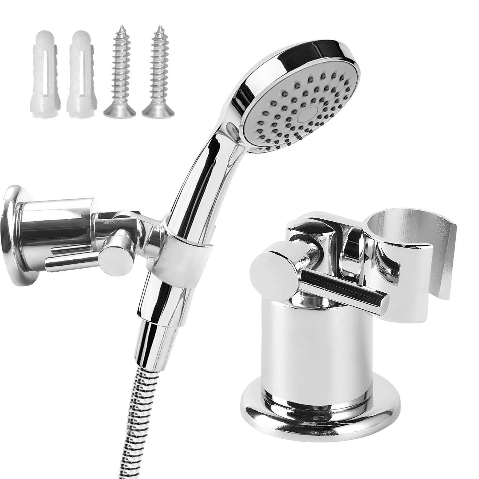 Bathroom Shower Head Holder Modern Wall Mount 180 Degree Adjustable ...