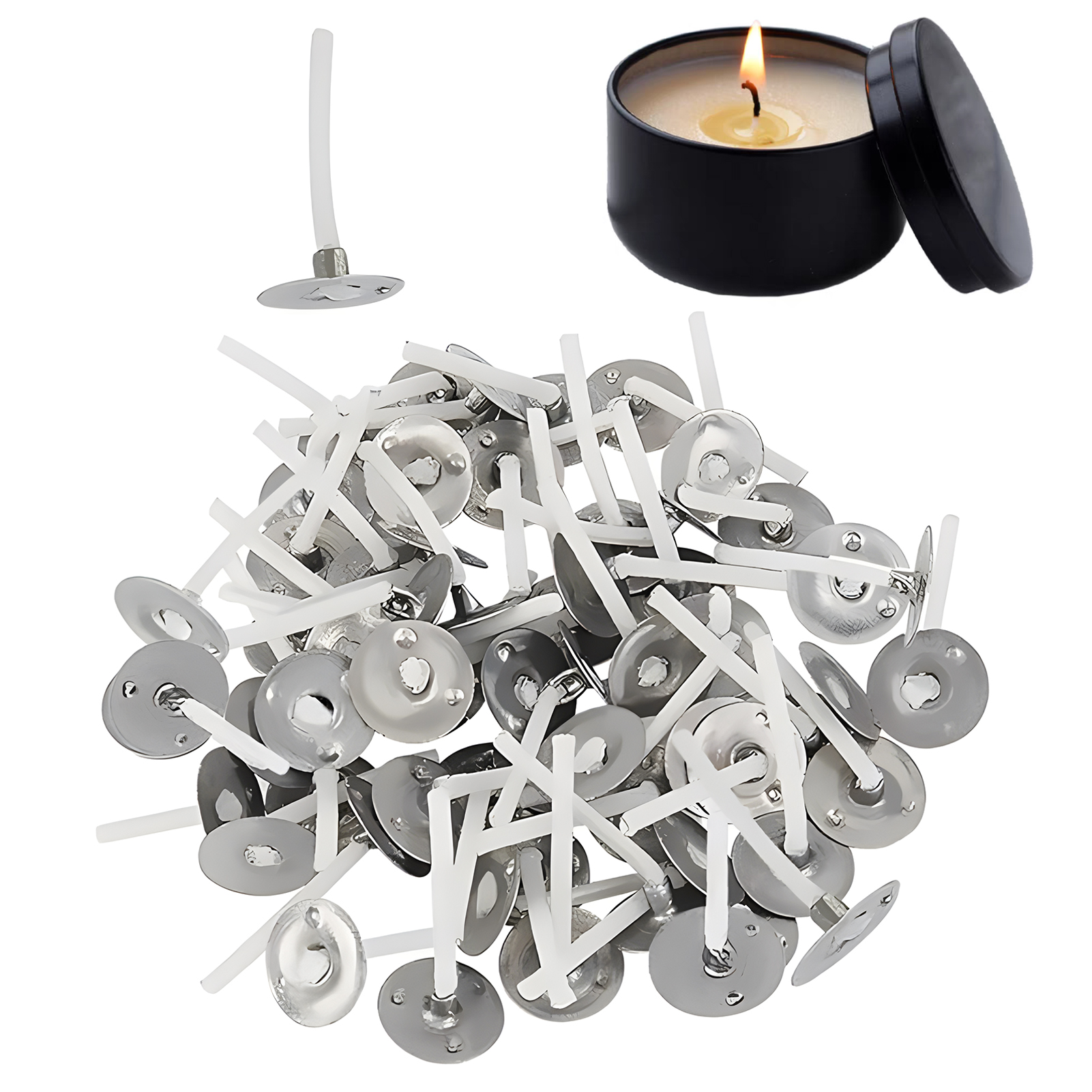 220pcs 1inch Pre Waxed Home Birthday Party DIY Candle Wick Low Smoke ...