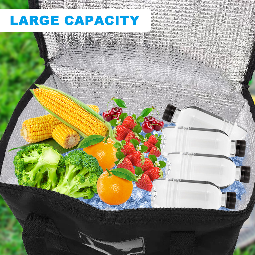 45L Thermal Insulated Cooler Bag Food Delivery BBQ Portable Grocery ...