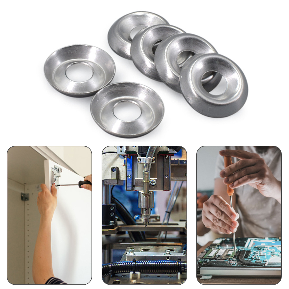 150pcs Flat Screw Cup Washer Countersunk Head Industrial Stainless ...