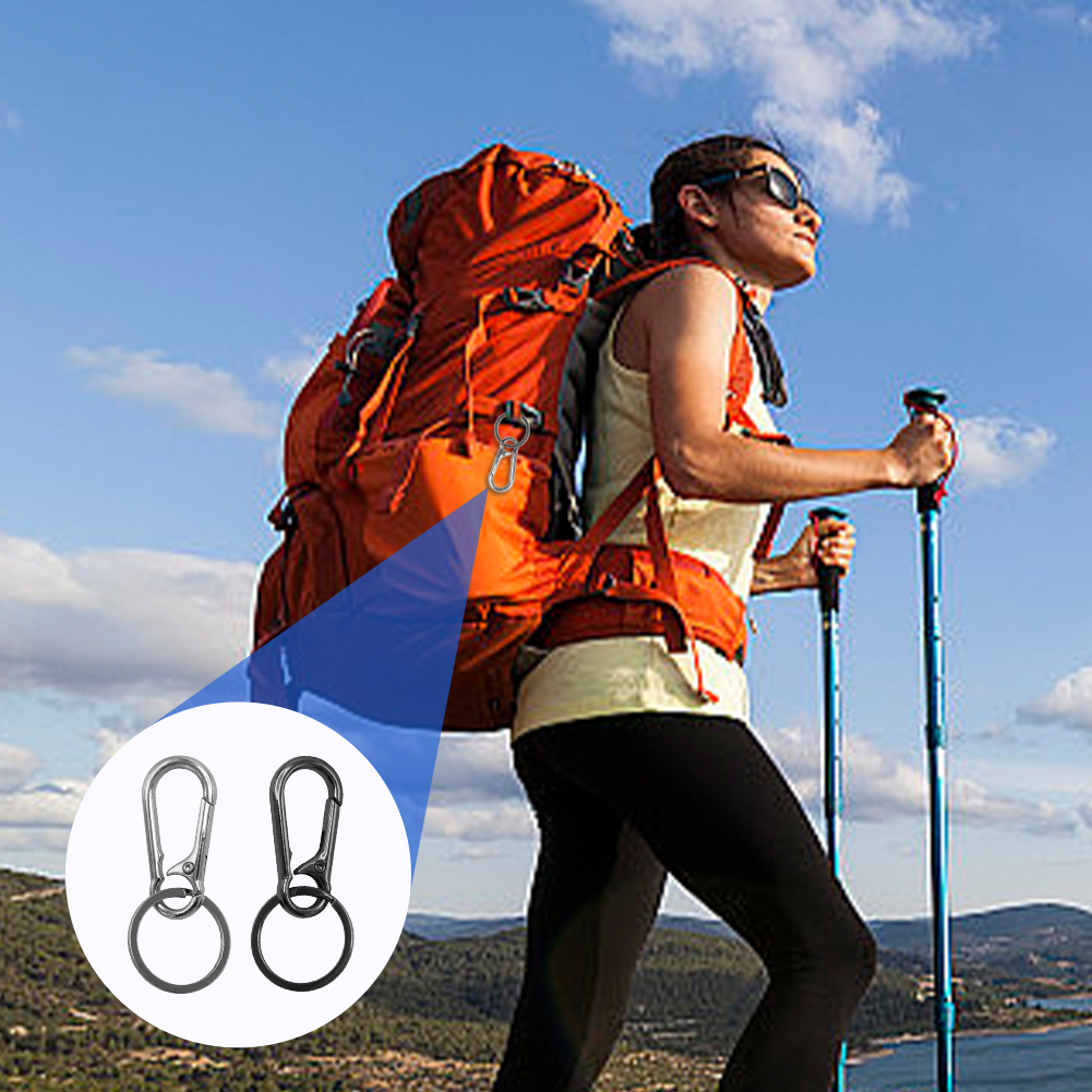 6pcs Quick Release Removable Design Hiking Keychain Camping Key Ring ...