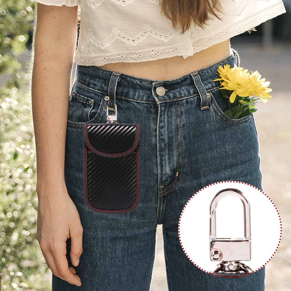 2 pz per chiavi auto custodia protettore fob borsa Faraday custodia blocco segnale schermatura